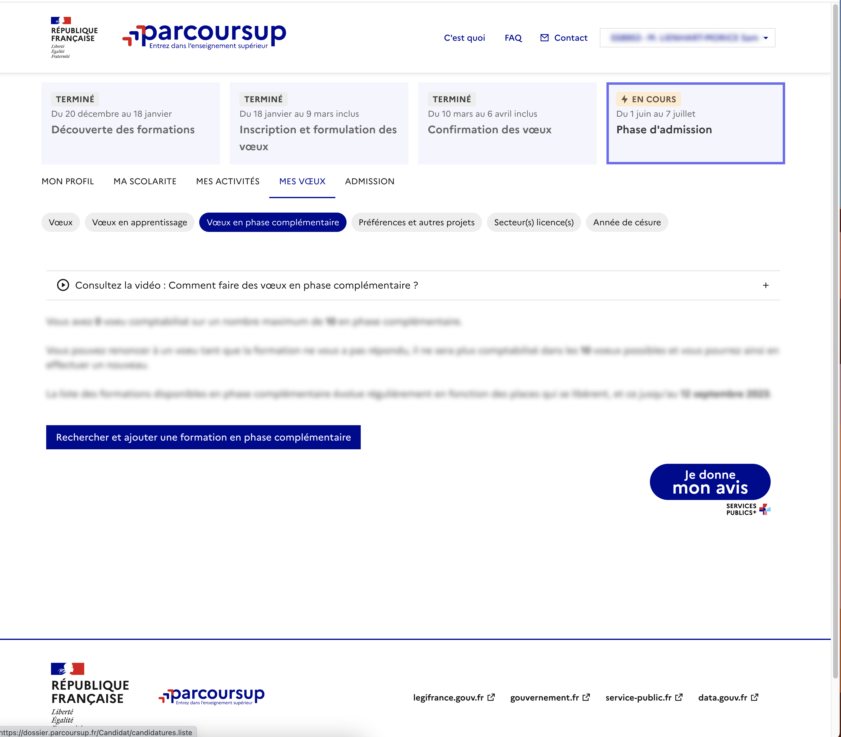 La Fiche Avenir sur Parcoursup